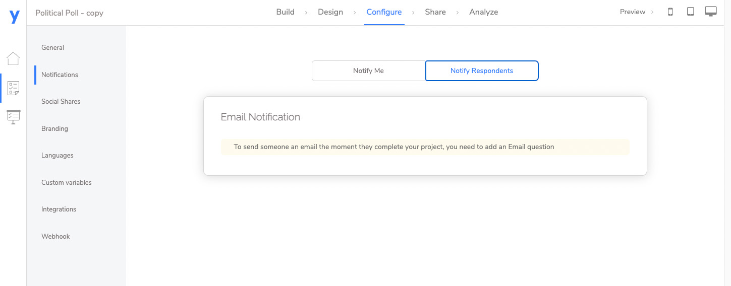 Email notifications | youengage